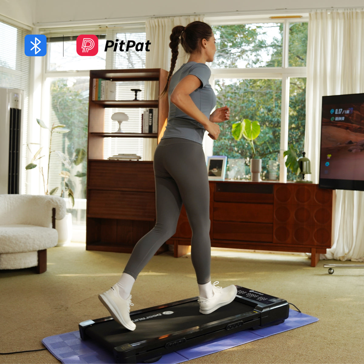 DeerRun Z10 12% Auto Incline Smart Walking Pad Treadmill with remote c