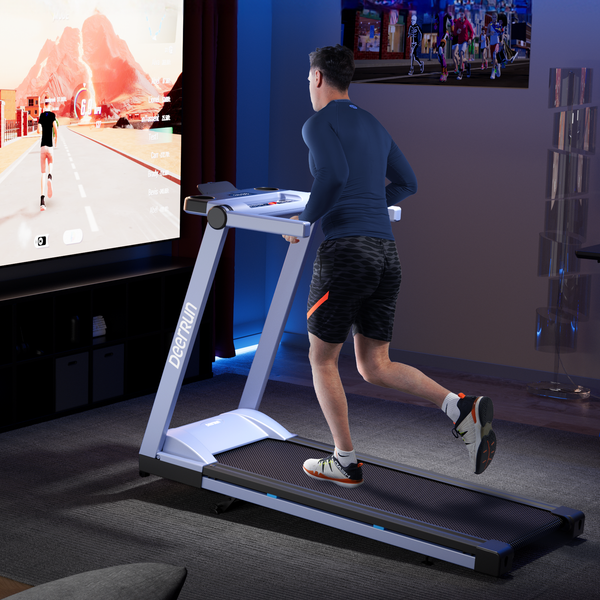 DeerRun A1 Pro Folding Smart Treadmill with 6% Incline - 16 KPH, 158 K