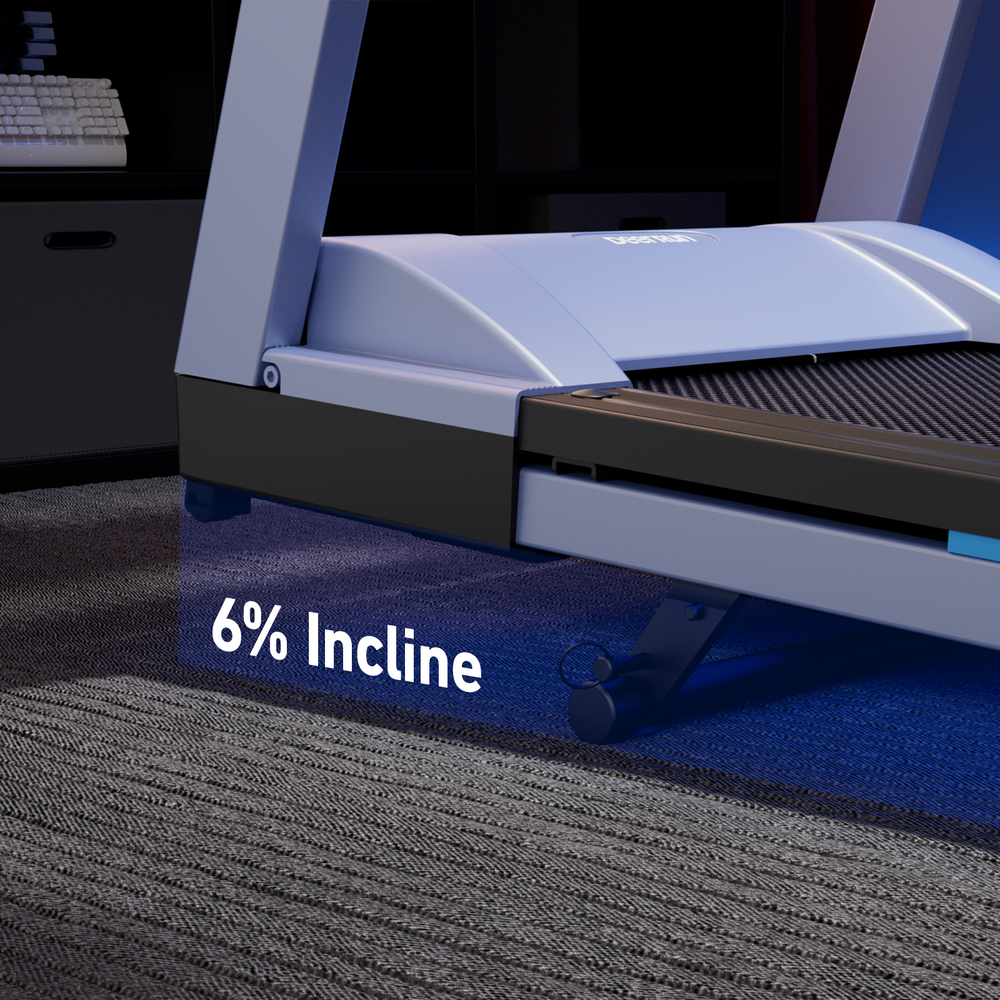 DeerRun A1 Pro Folding Smart Treadmill with 6% Incline - 16 KPH, 158 K