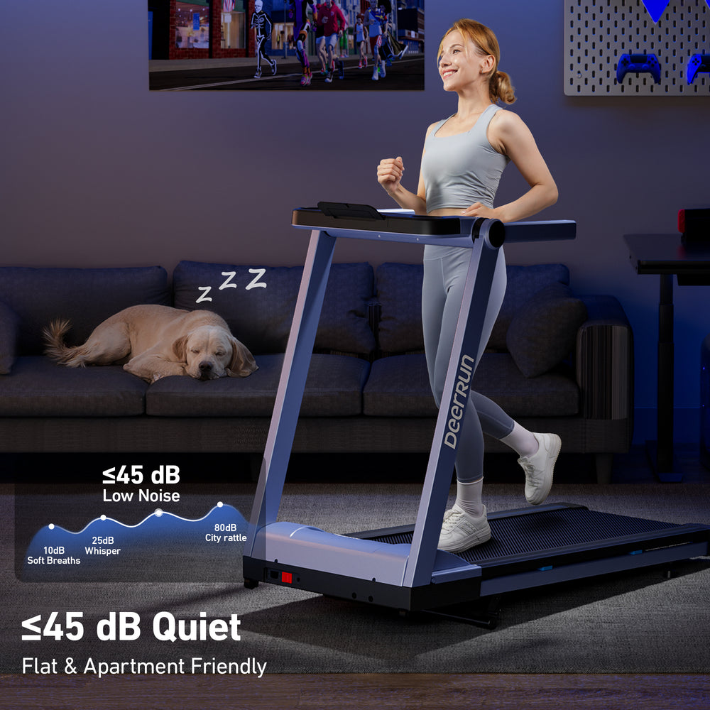 A1 Pro Foldable Treadmill + Treadmill Mat | Home Running Bundle