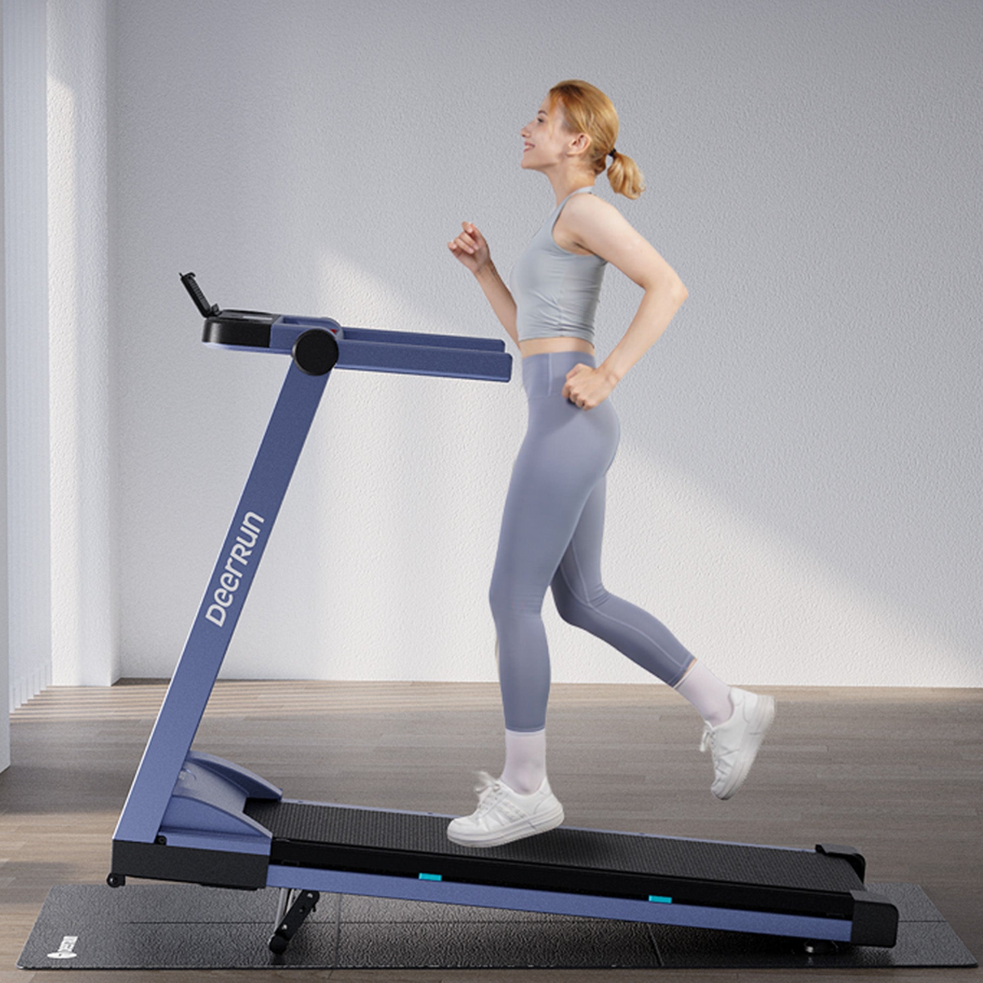 A1 Pro Foldable Treadmill + Treadmill Mat | Home Running Bundle