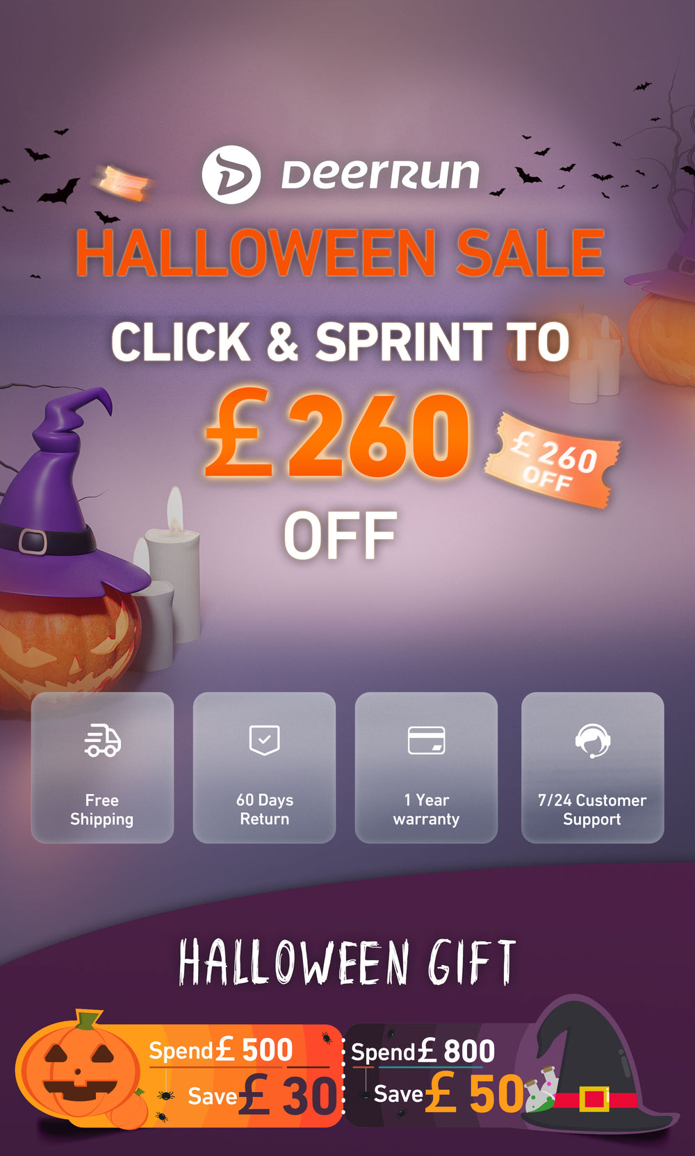 DeerRun® Official Store UK - Home Exercise Treadmills＆Walking Pad